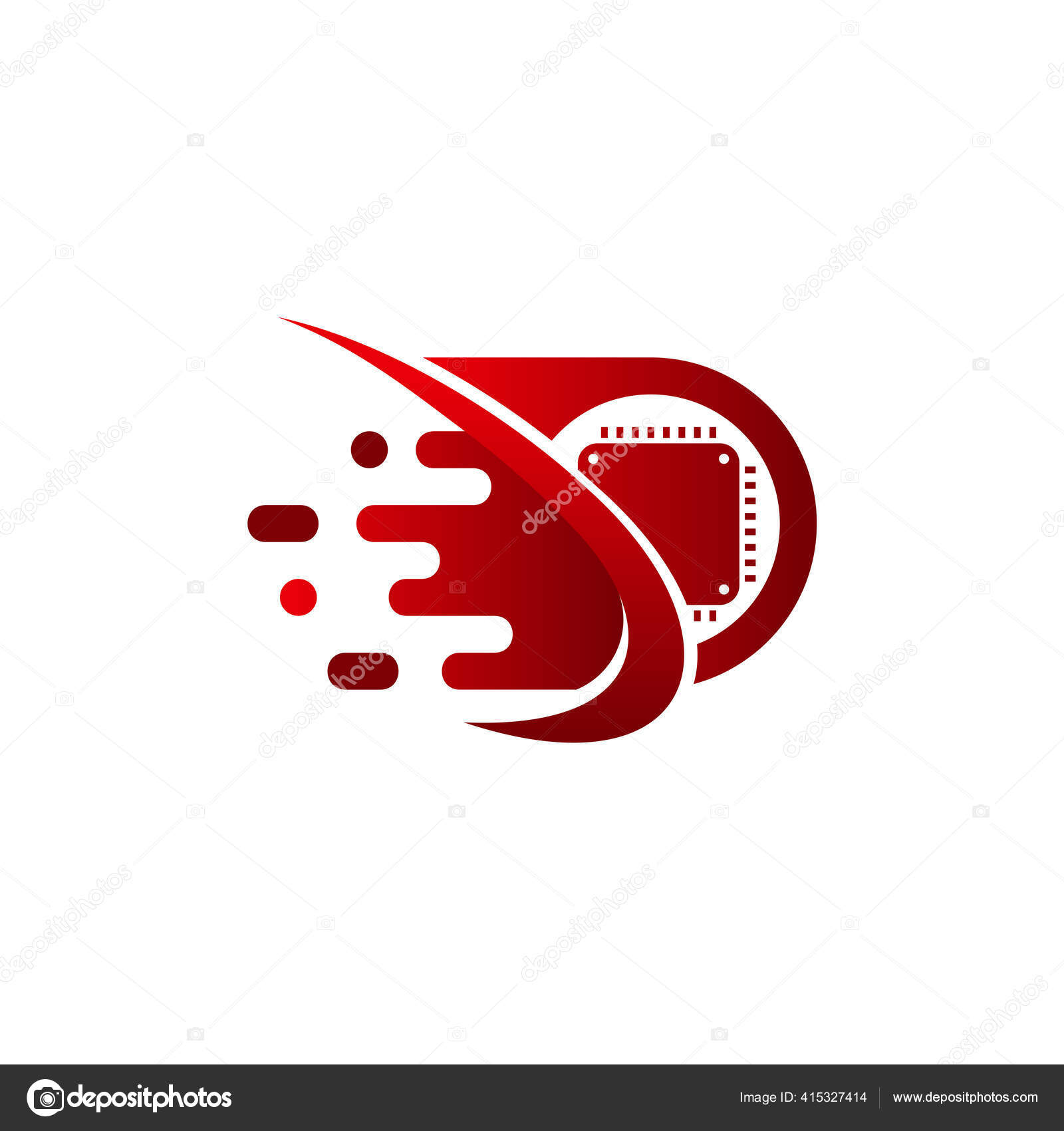 Fast Speed Processor Logo Template Design Vector Emblem Logo Design ...