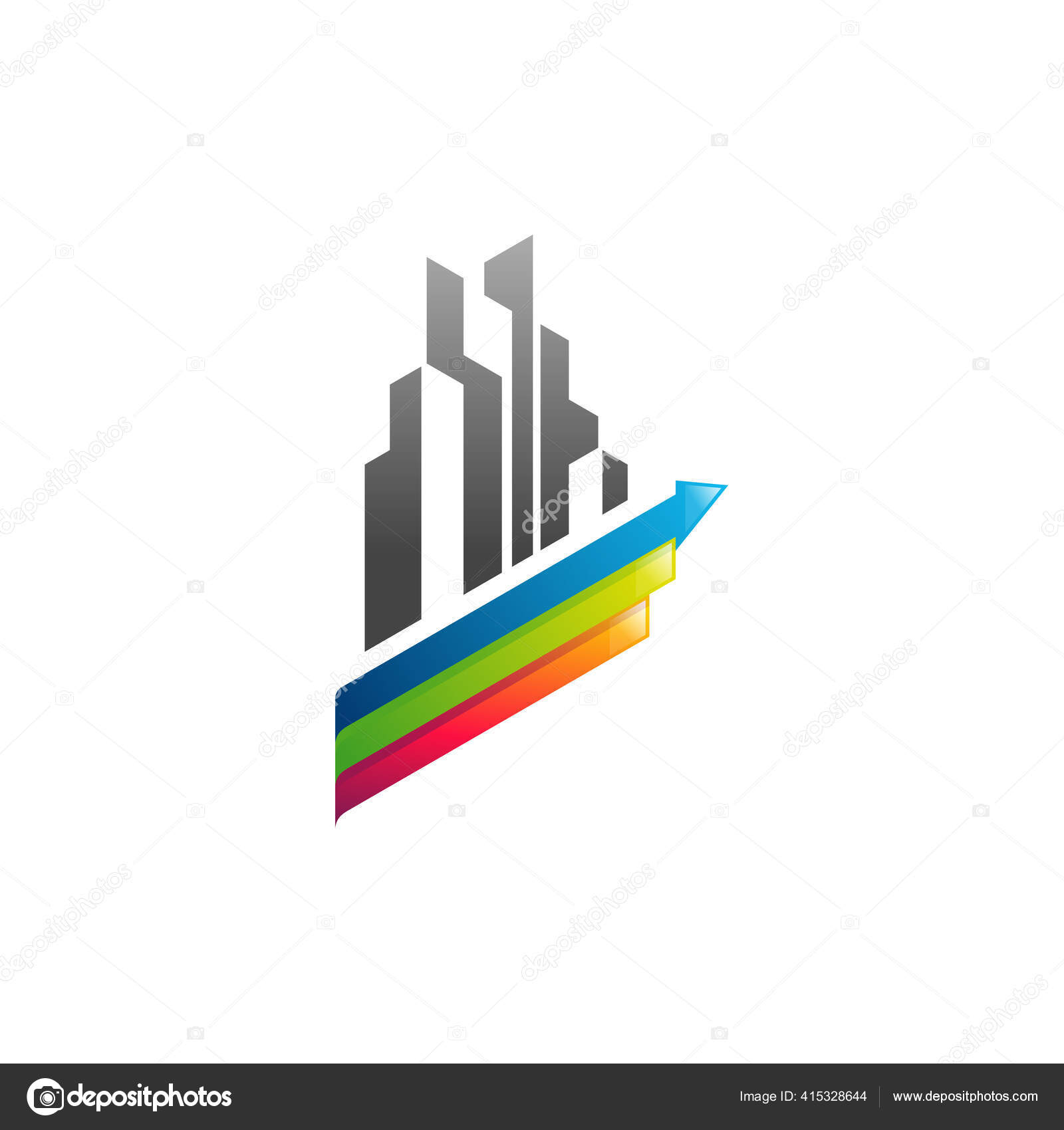 Asset Stats Logo Designs Vector Building Logo Designs Vector Vetor de ...