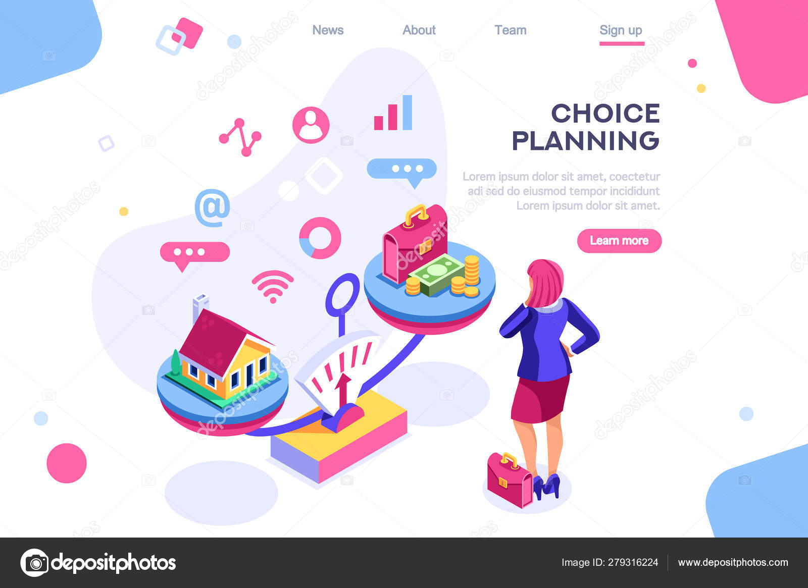 Choice, life responsibility, job choosing, professional decision ...