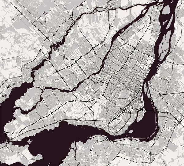 Montreal map Vector Art Stock Images | Depositphotos