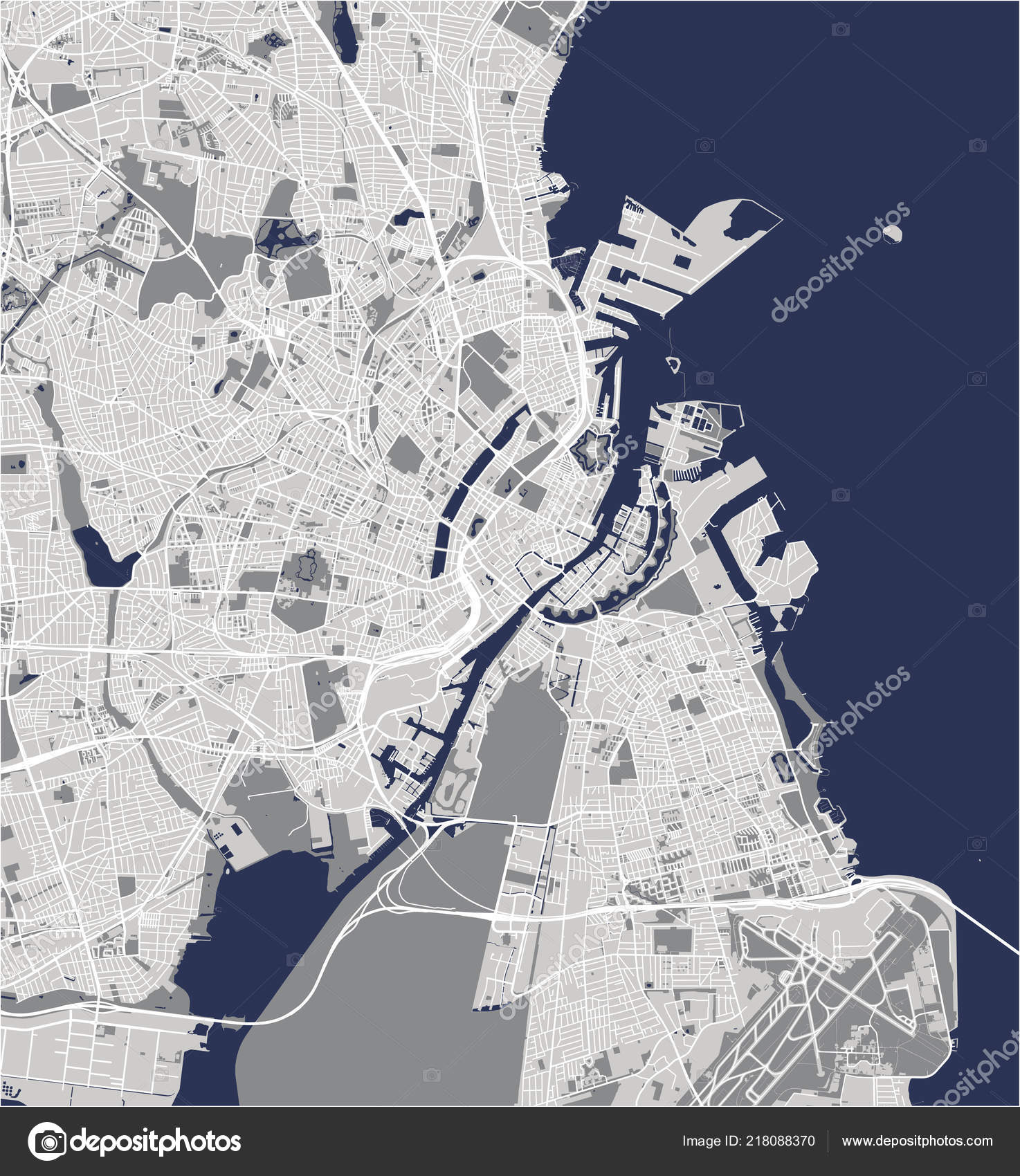 Map of the city of Copenhagen, Denmark Stock Vector Image by ©tish11 ...