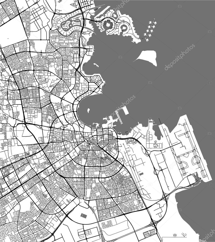 mapa de la ciudad de Doha, Qatar 2022