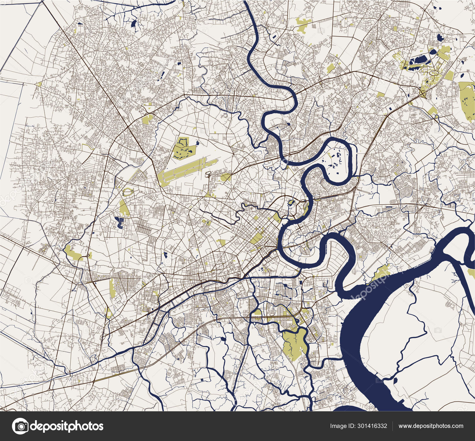 Mapa De La Ciudad De Ho Chi Minh Vietnam