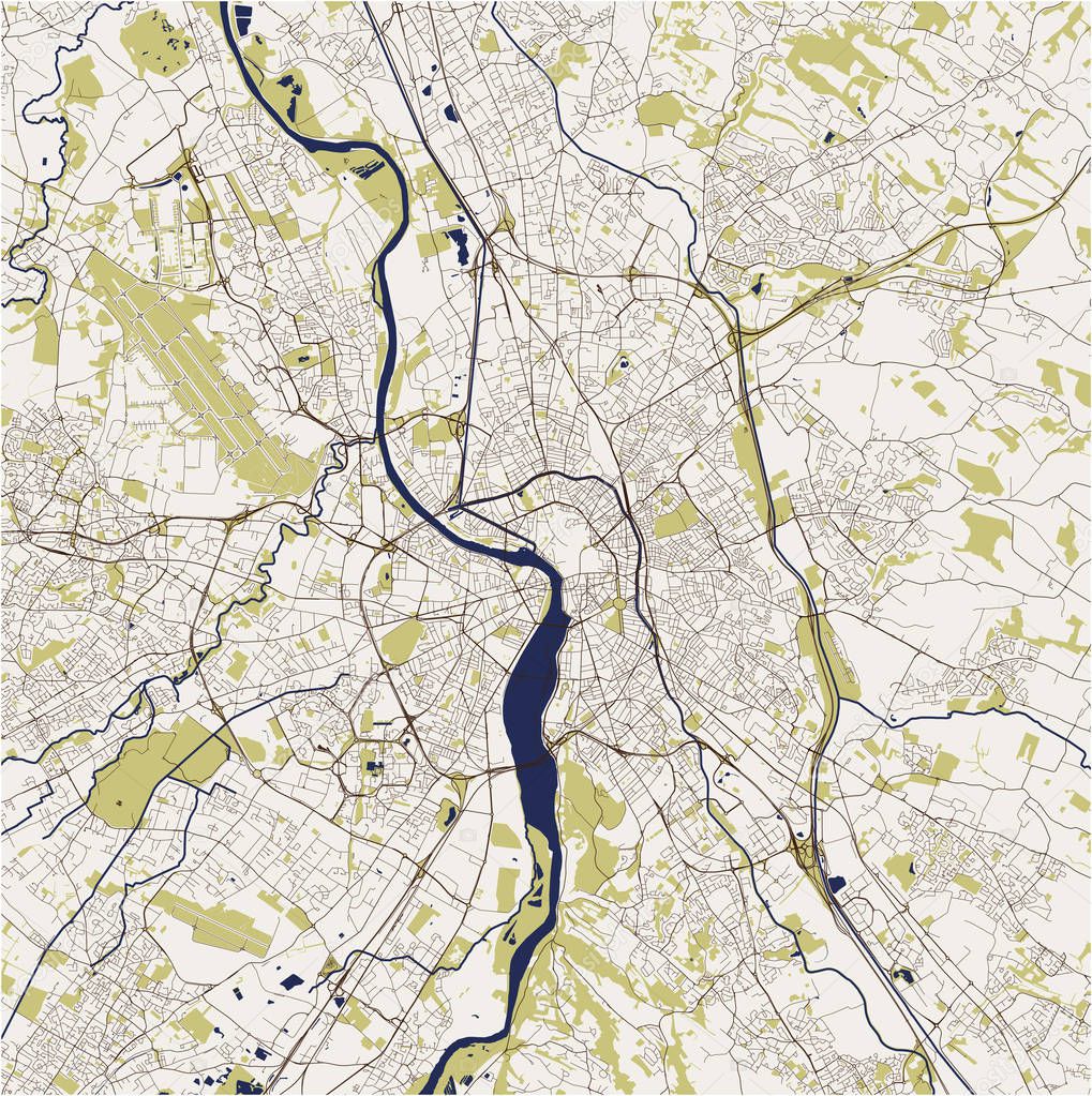 mapa de la ciudad de Toulouse, Francia 2025