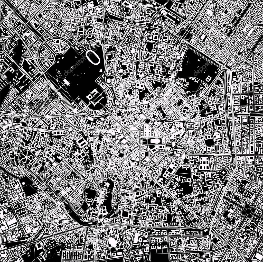 mapa de la ciudad de Milán, Italia 2022