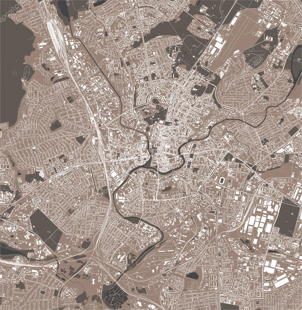 mapa vectorial de la ciudad de Járkov, Óblast de Járkov, Ucrania 2022