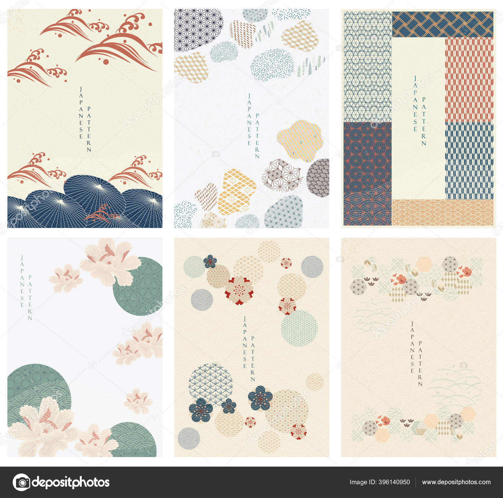 Japanese Template Vector Geometric Background Umbrella Abstract ...