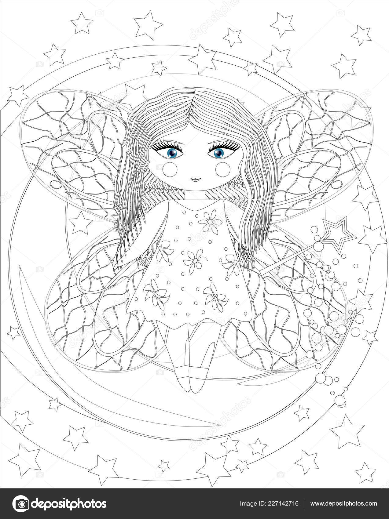 Moon Fairy Coloring Pages