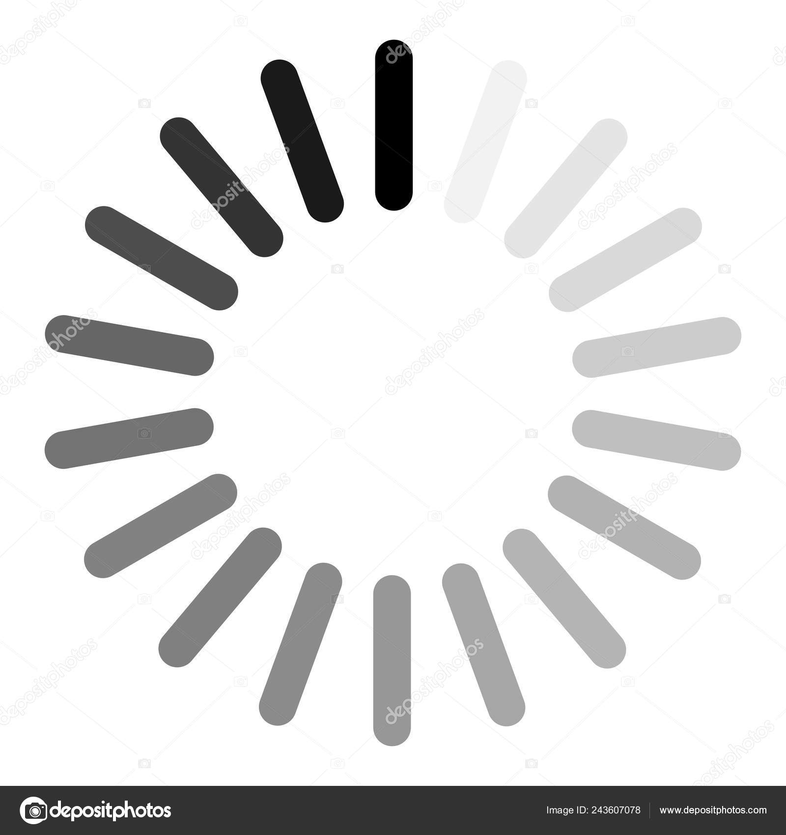 Circular Loading Sign Isolated White Background Illustration Stock ...