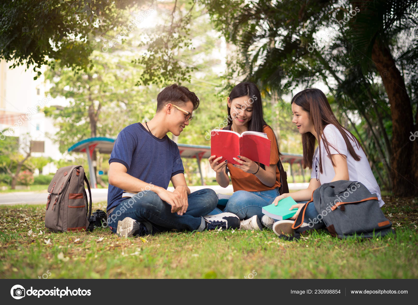 College Students Reading Books