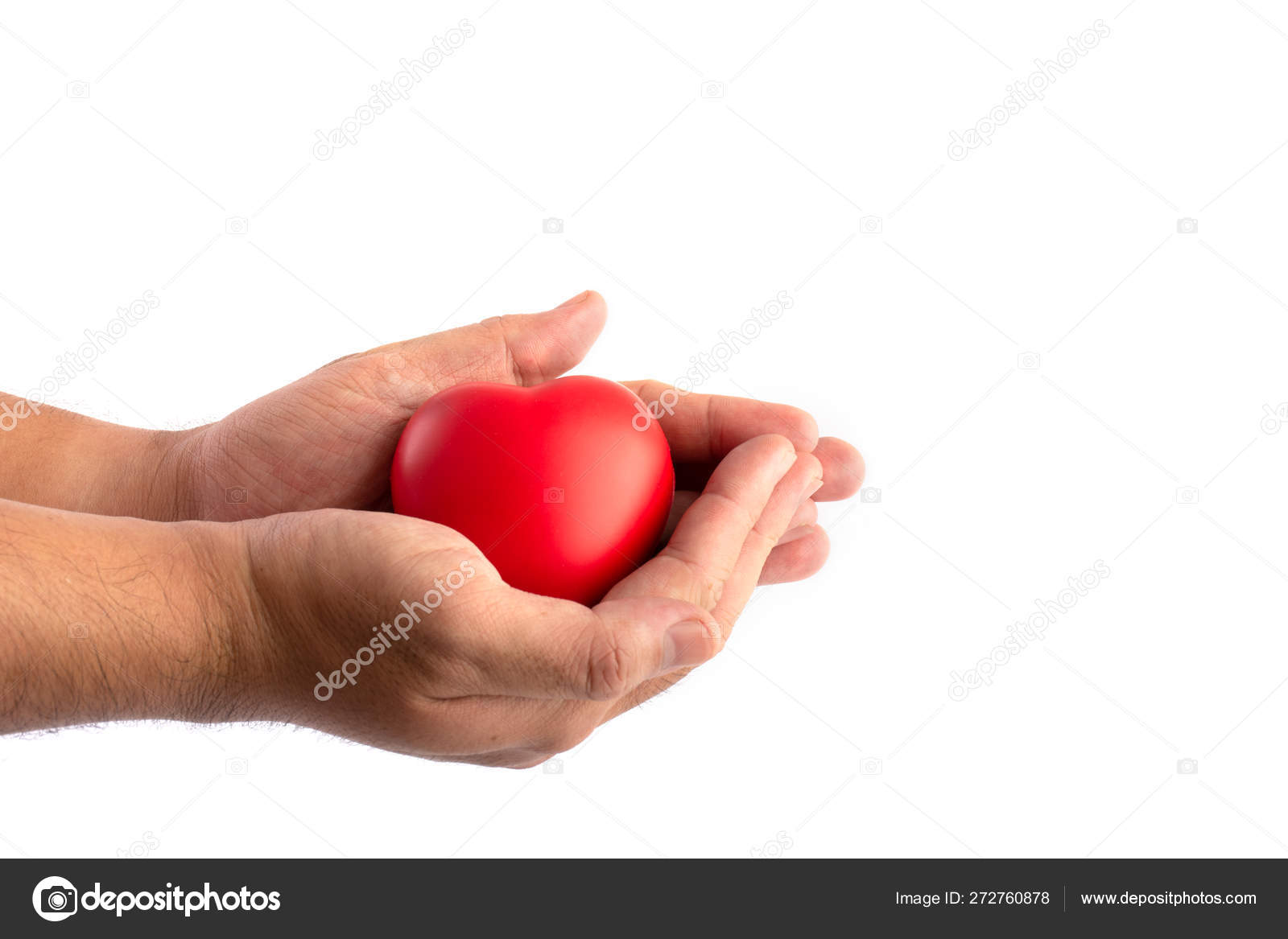 Hand holding and giving for donation on isolated white backgroun Stock ...