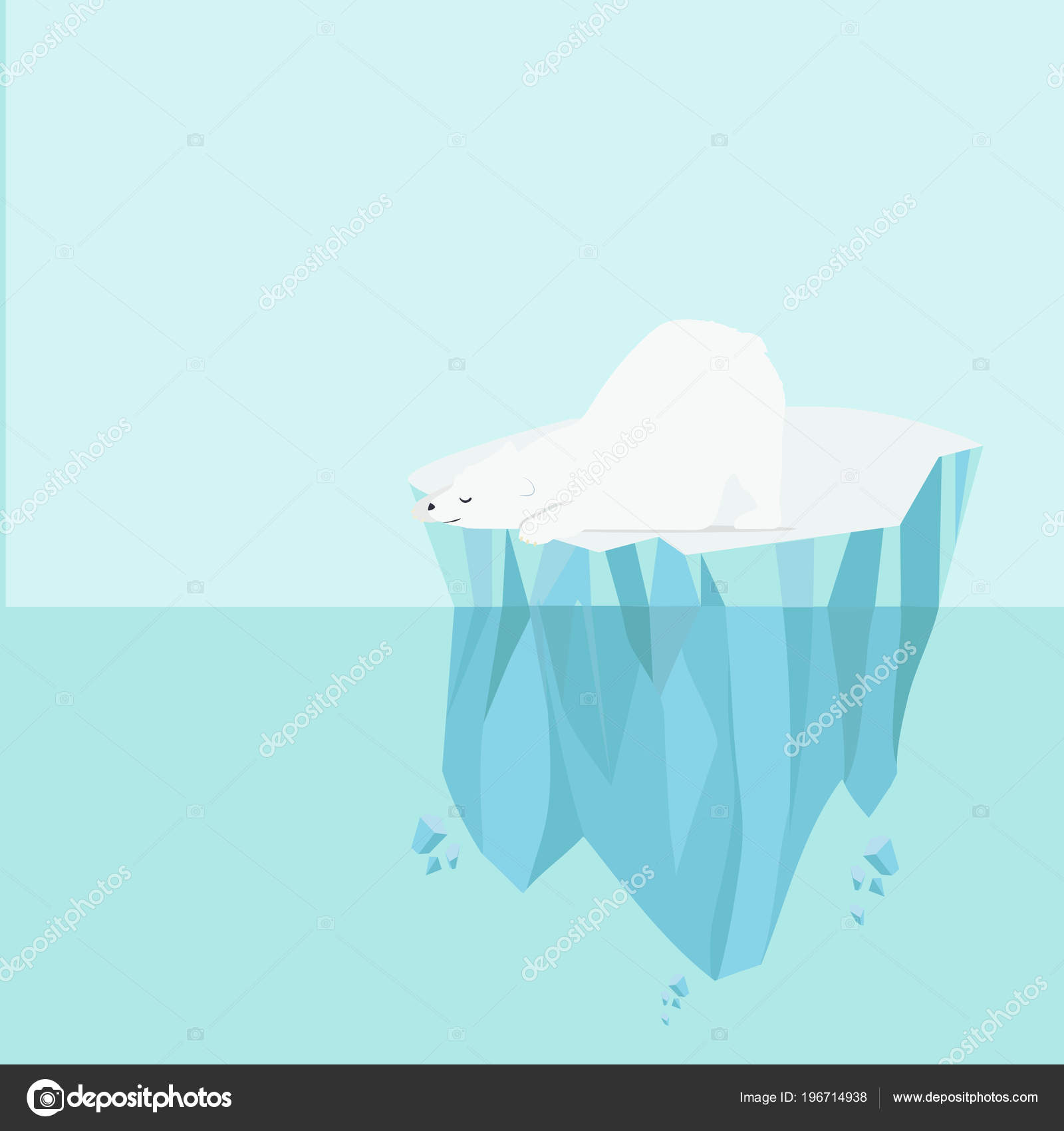 Adorable Polar Bear Sleeping Iceberg Stock Illustration by ©focus_bell ... Adorable Polar Bear Sleeping Iceberg Stock Illustration by ©focus_bell ...