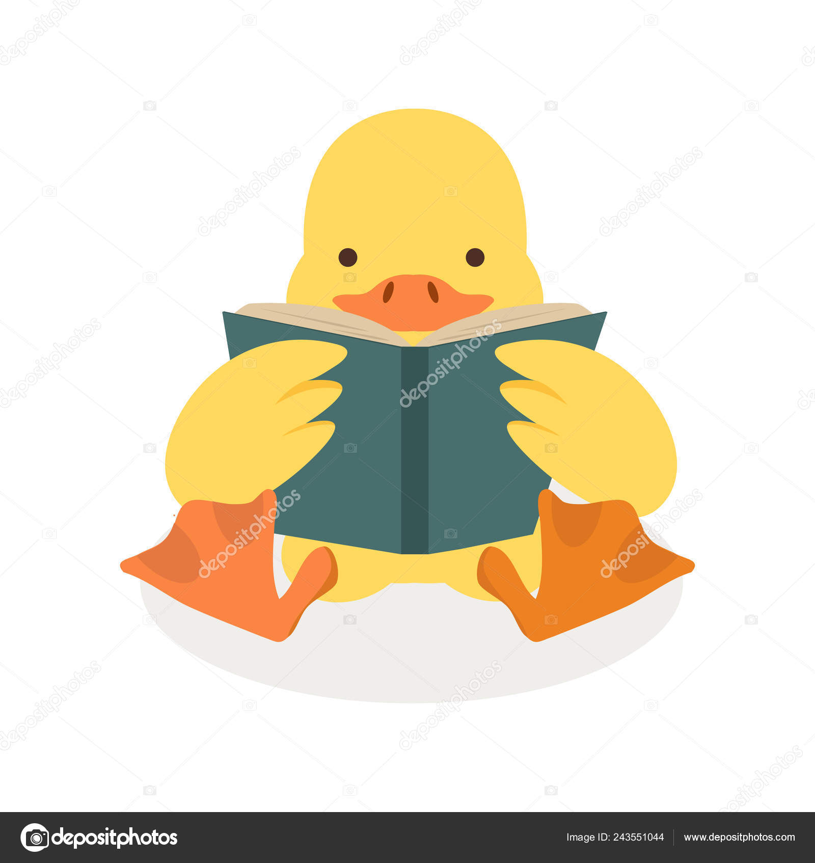 Duck Reading Book Vector Stock Vector Image by ©focus_bell@hotmail.co ...
