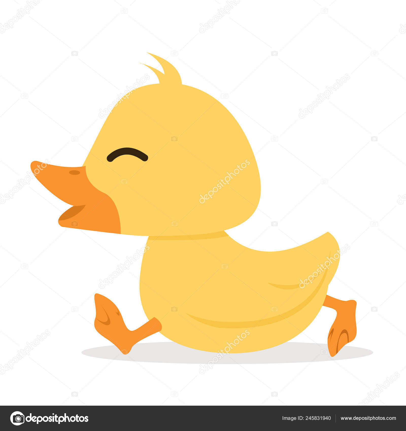 Cute Little Yellow Duck Walk Stock Vector Image by ©focus_bell@hotmail ...