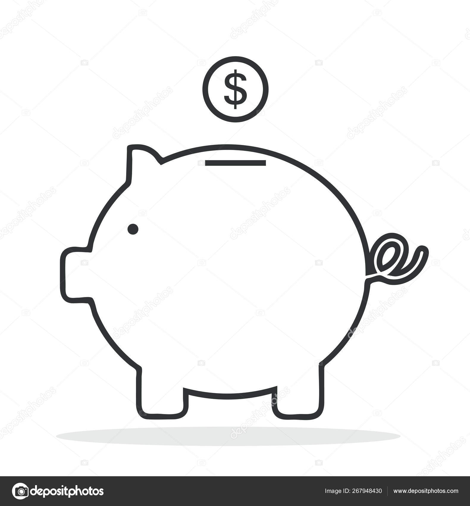 Piggy Bank Vector Free Download