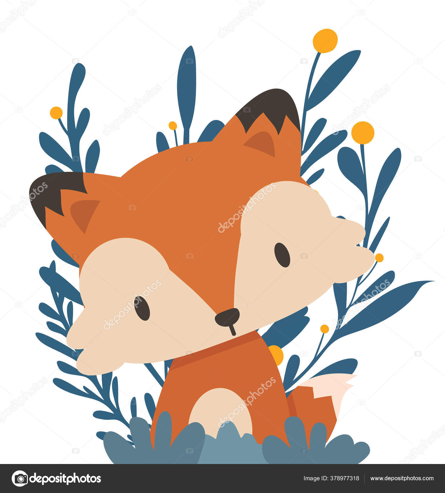 Schattige Baby Vos Cartoon