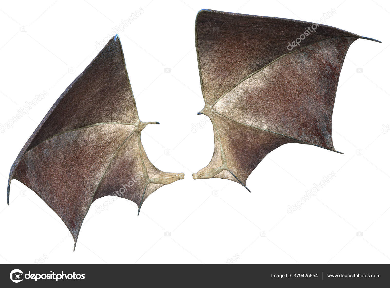 Rendered Devil Wings Isolated White Background Illustration — Stock ...