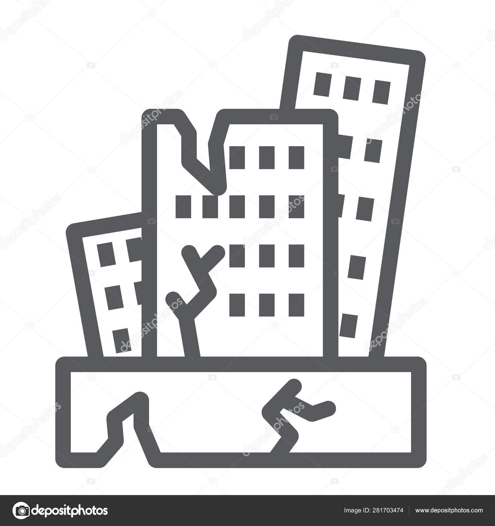 Sismo Dibujo : Terremoto Lineal Icono Actividad Sismica Temblor ... Sismo Dibujo : Terremoto Lineal Icono Actividad Sismica Temblor ...