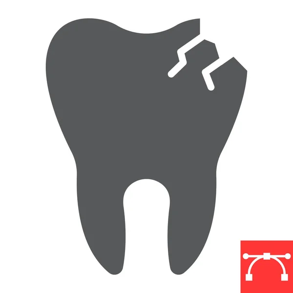 Periodontitis line and glyph icon, dental and stomatolgy, periodontal ...