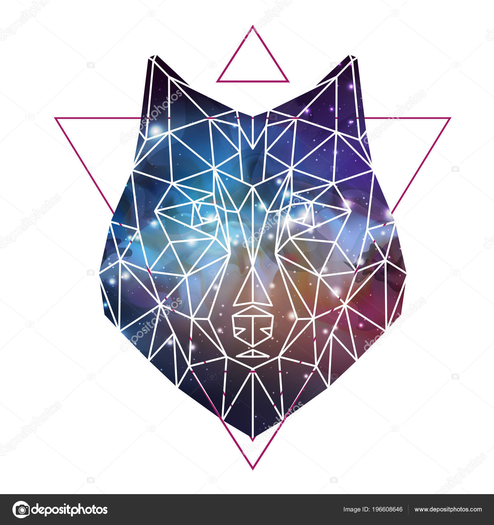 Hipster Triangle Wolf