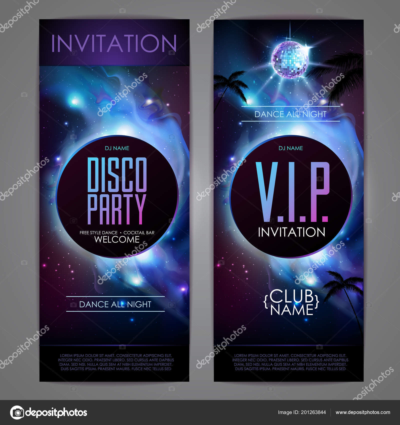 Disco Ball Background Disco Party Poster Open Space Background Stock ...