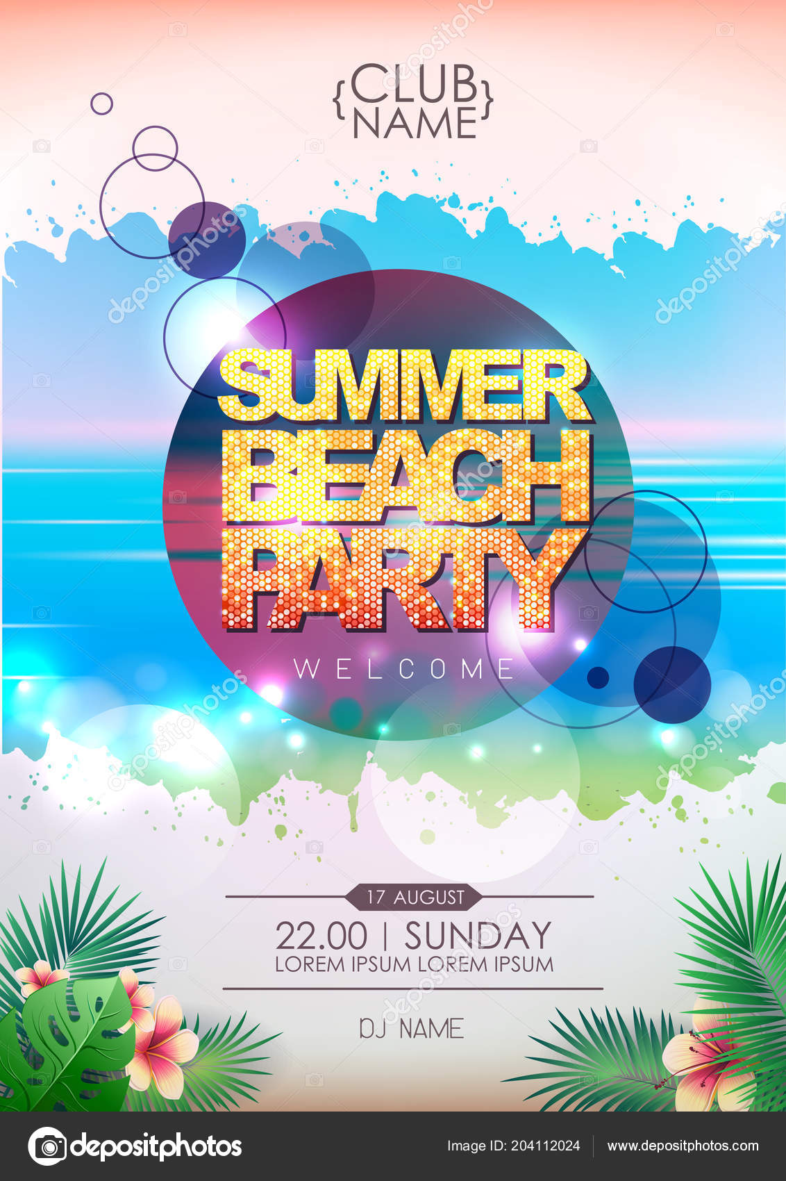 Beach Party Poster Designs