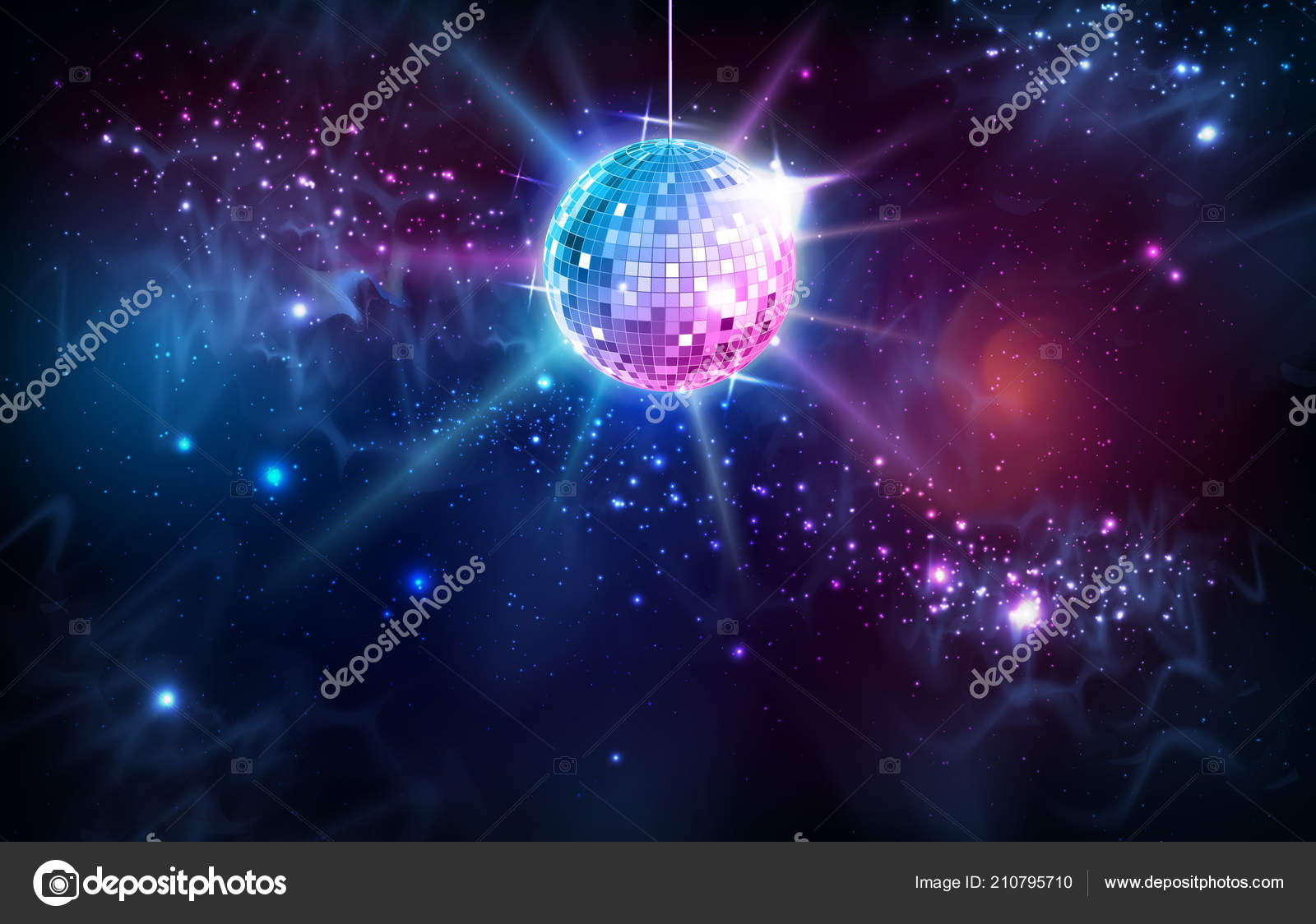 Disco Ball Disco Ball Open Space Background Stock Vector Image by ...