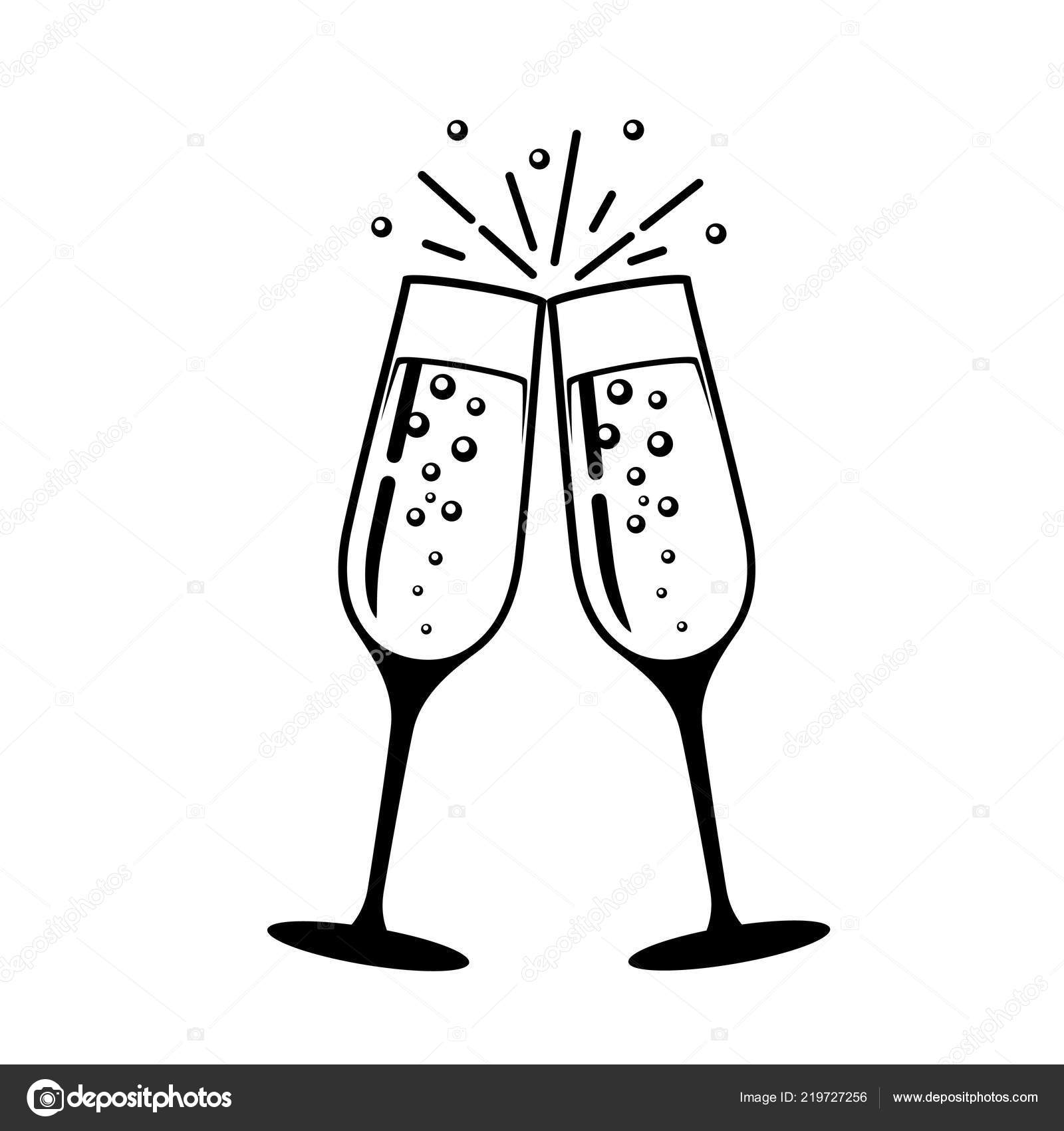 Champagne Glass Vector Icon — Stock Vector © Annbozshko 219727256