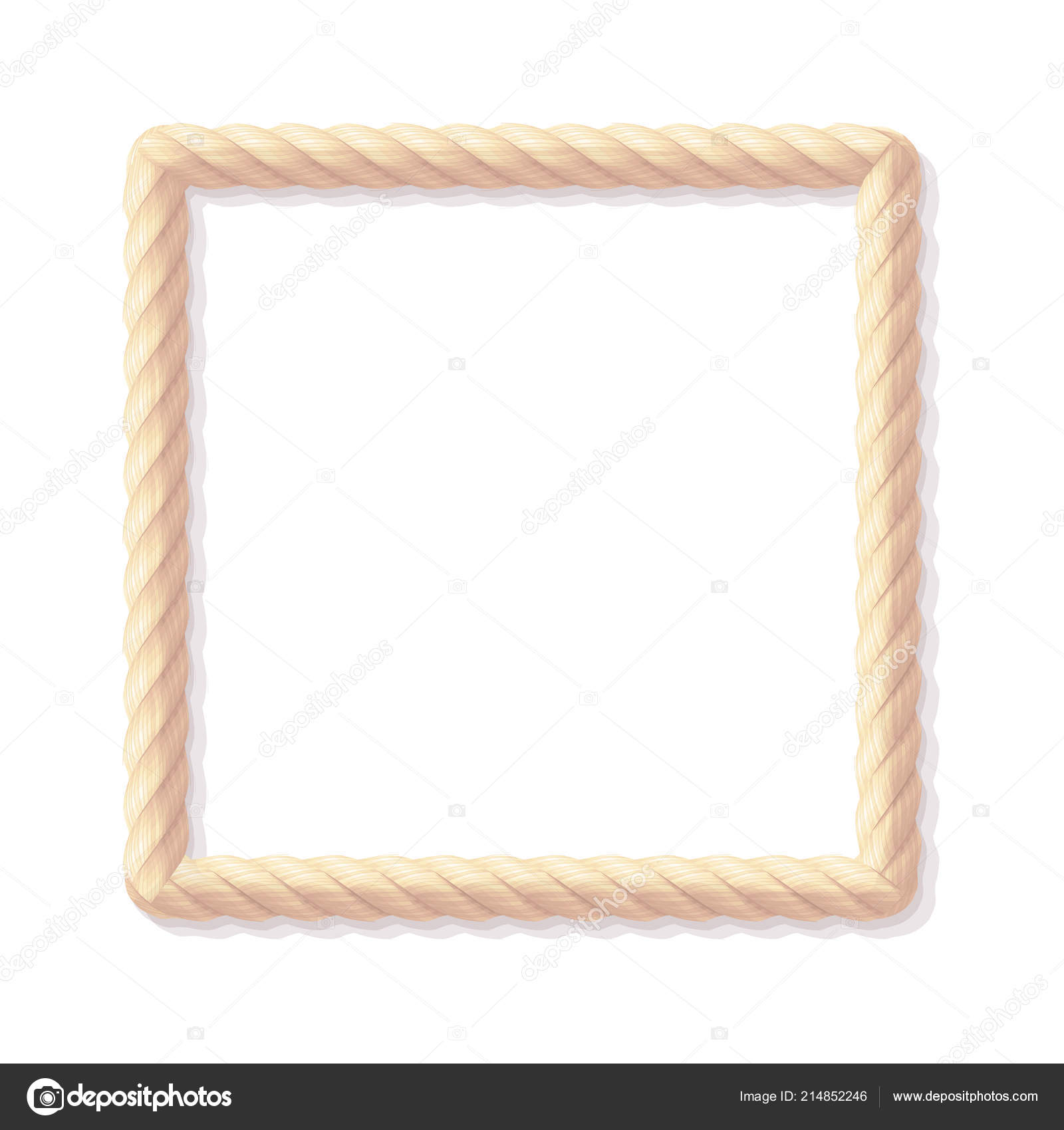 Vector Rope Frame Vintage Realistic Twisted Cord Stock Vector by ©Vetra ...
