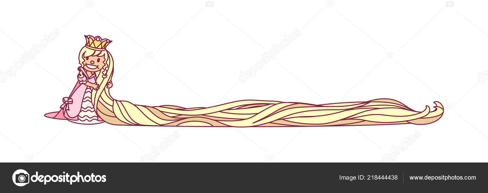 Vector Princess Rapunzel Crown Little Queen Stock Vector Image by ...