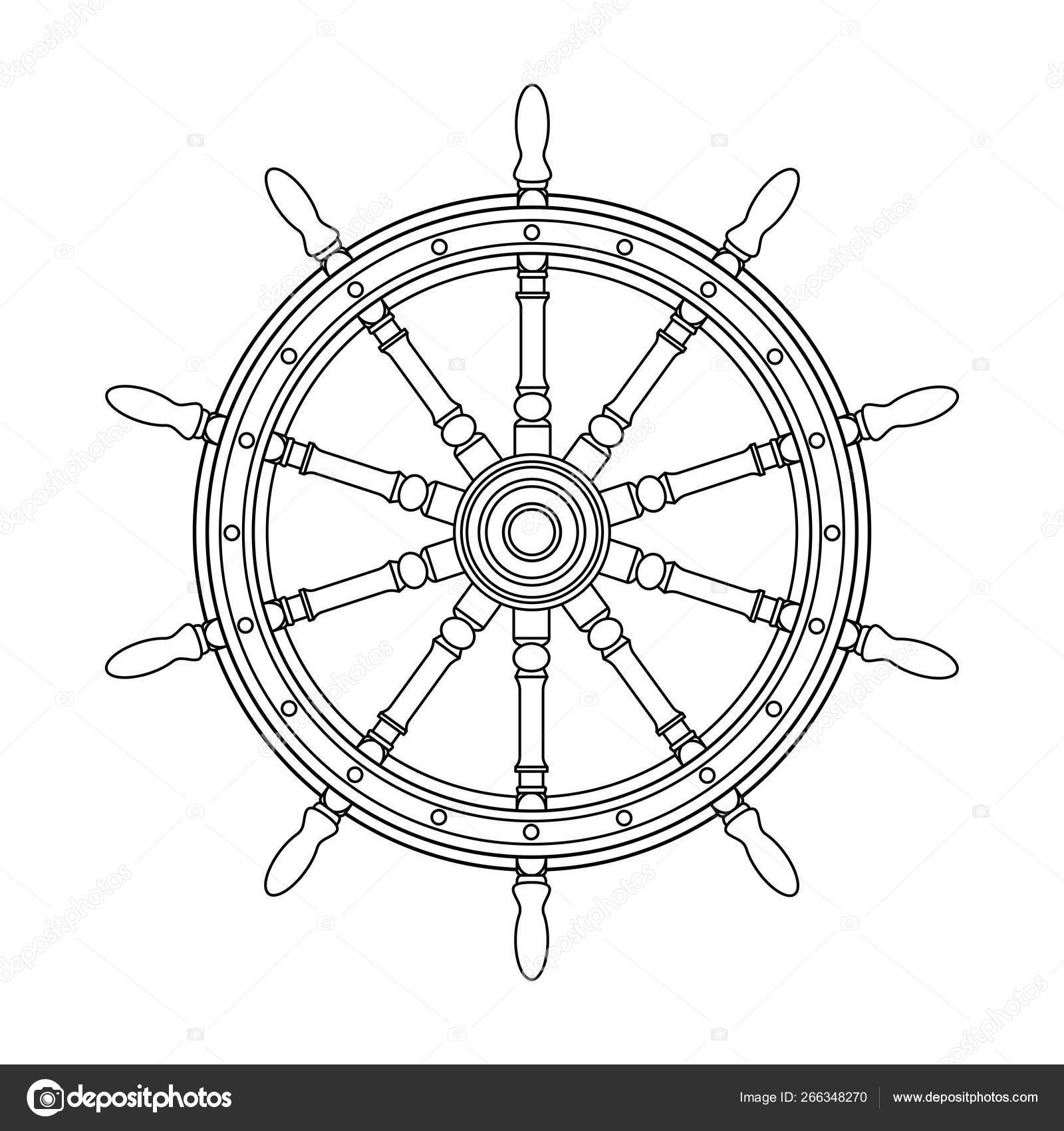Ship Wheel Drawing