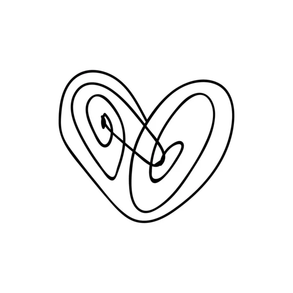 Vector scribble line heart art Stock Vector by ©Vetra_Kori 266350416