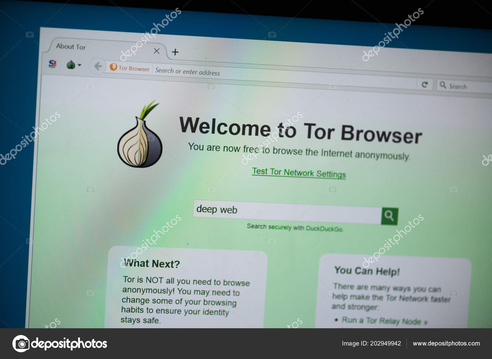 Bratislava Slovakia July 2018 Tor Browser Laptop Screen Deep Web ...