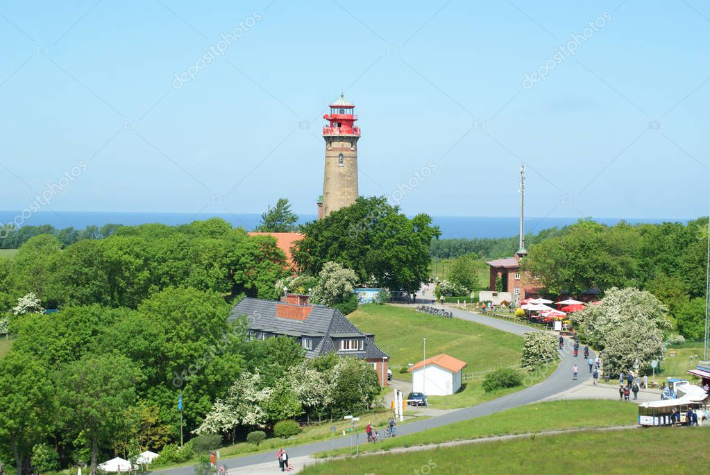 Alemania, isla de Rugen, Cabo Arkona - junio de 2015: vista al faro del ...
