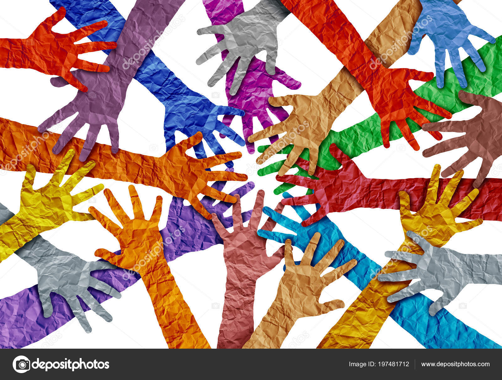 Konzept Der Vielfalt Und Des Crowd Cooperation Symbols Als Vielfältige ...