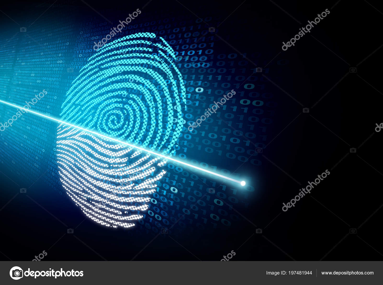 Security Scan Cybersecurity Authentication Biometrics Recognition ...