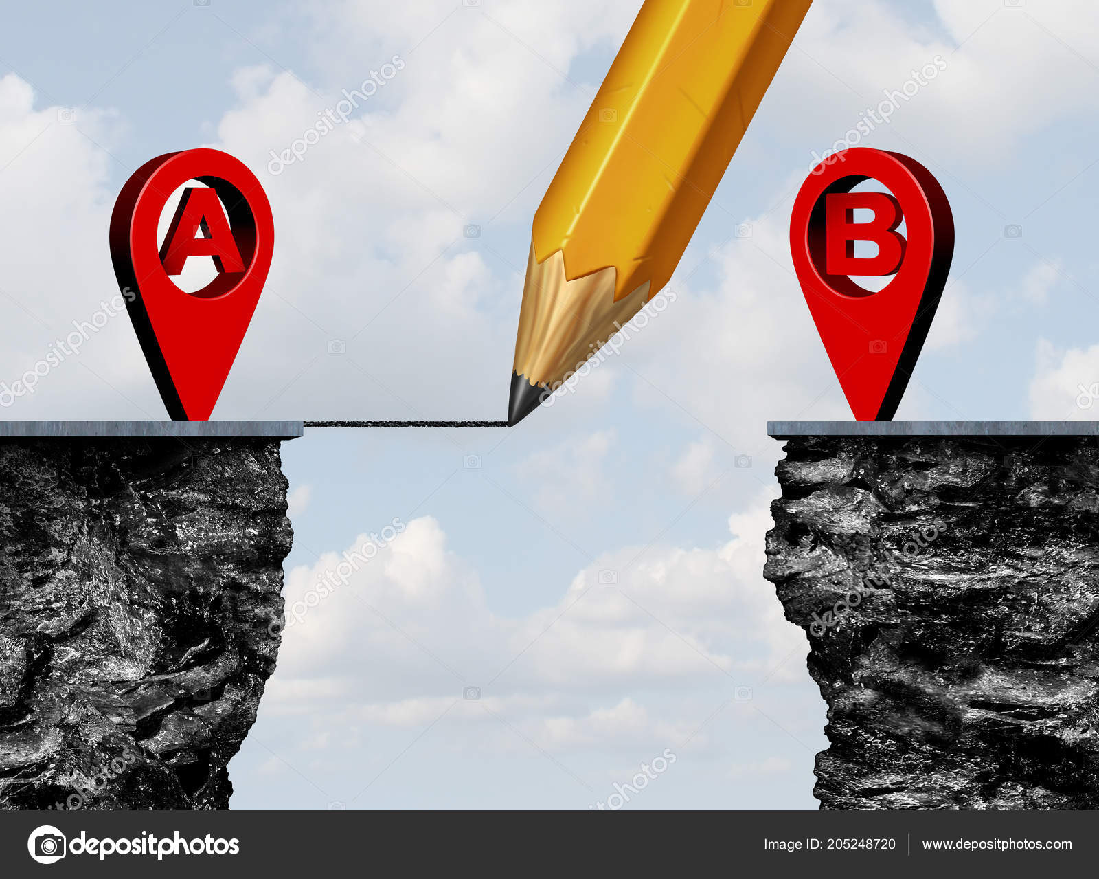 Point Point Location Roadmap Gps Navigator Pin Drawing Connection ...