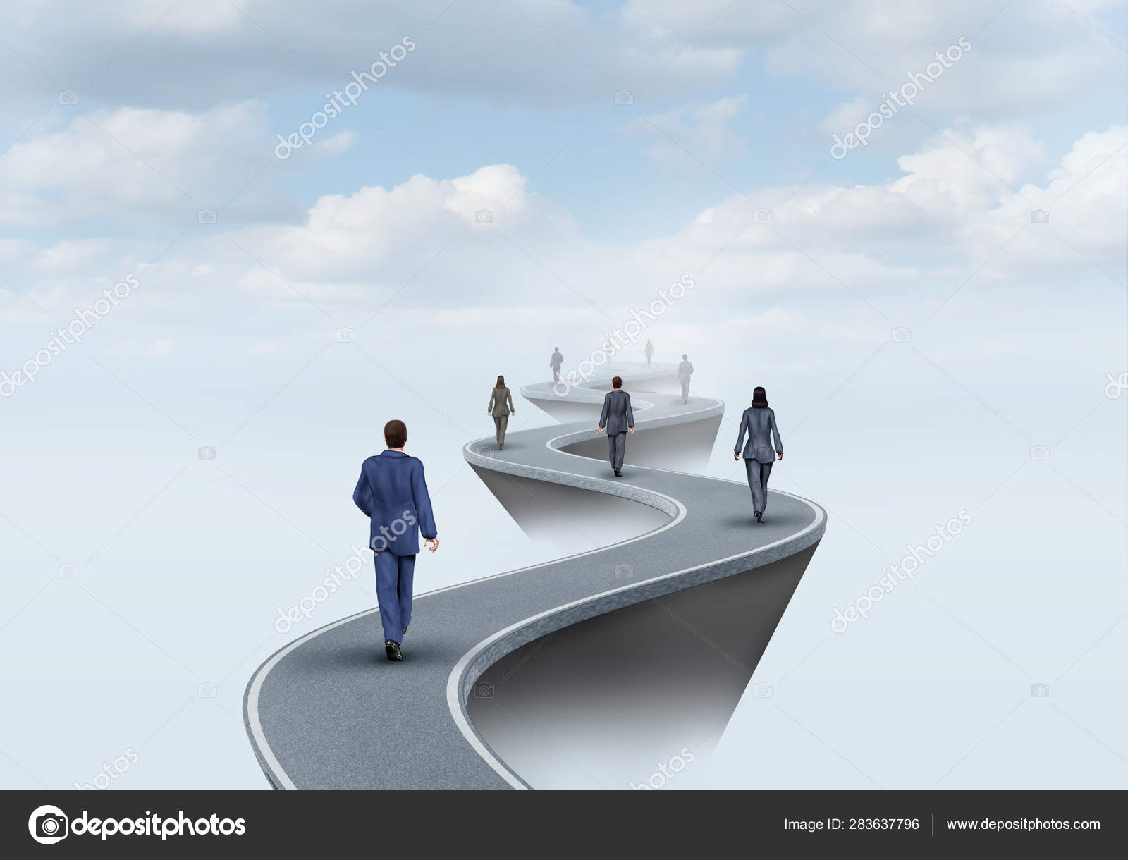 Walking Through The Way To Success