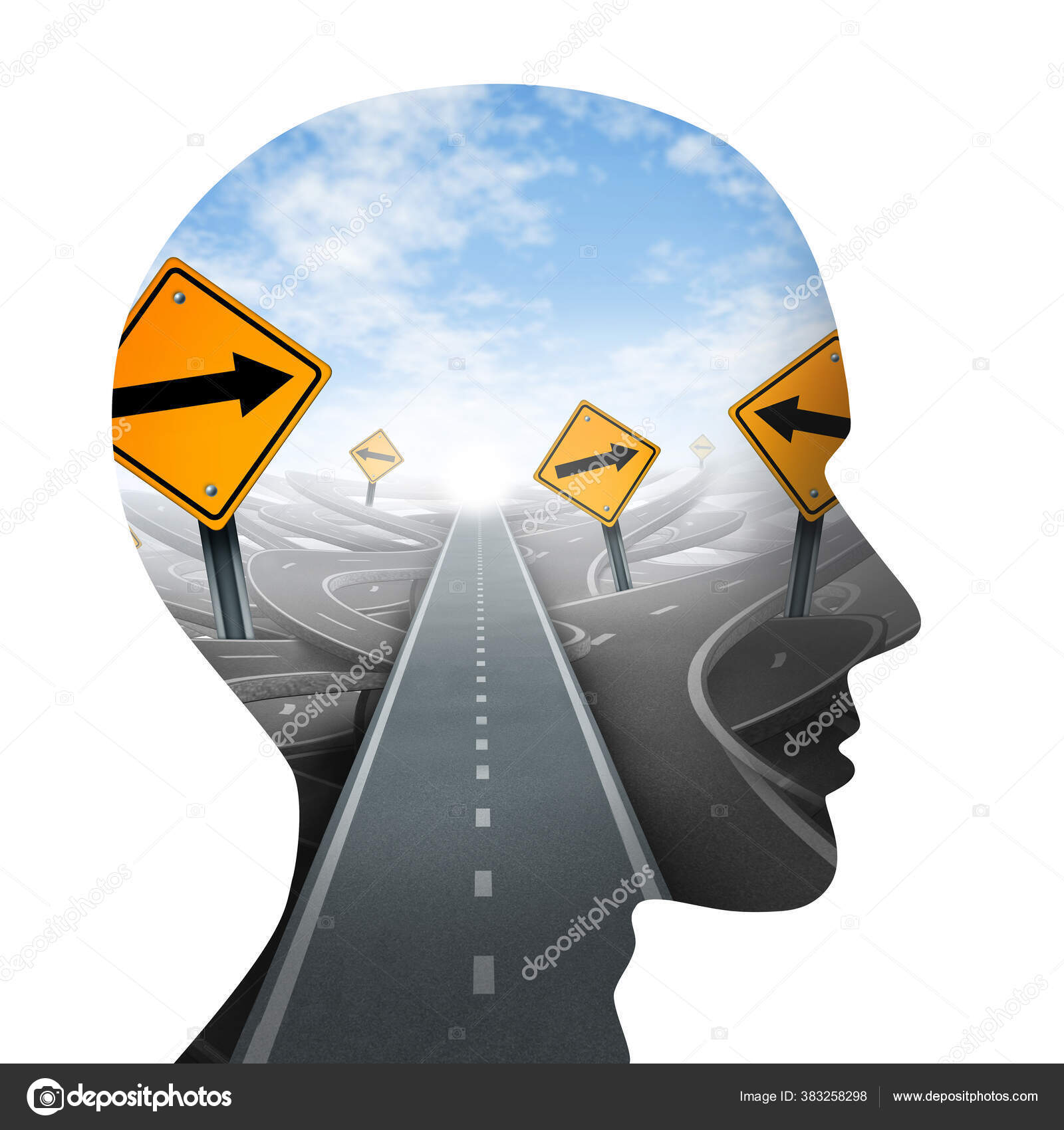 Think Clearly Concept Clear Business Thinking Idea Corporate Success ...