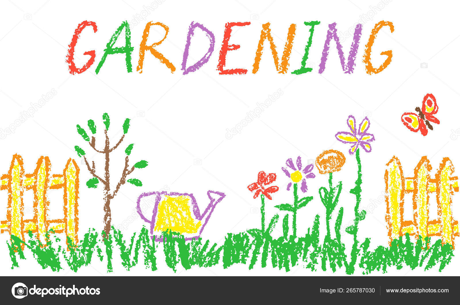 Seamless Header Border Background Gardening Tools Garden Farm Set Child ...