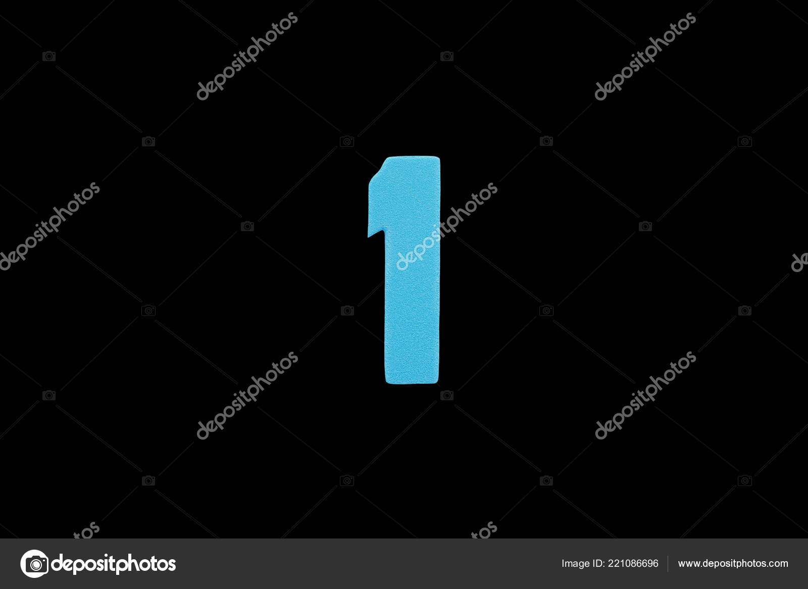 Arabic Number Symbol Sponge Rubber Isolated Black Background Stock ...