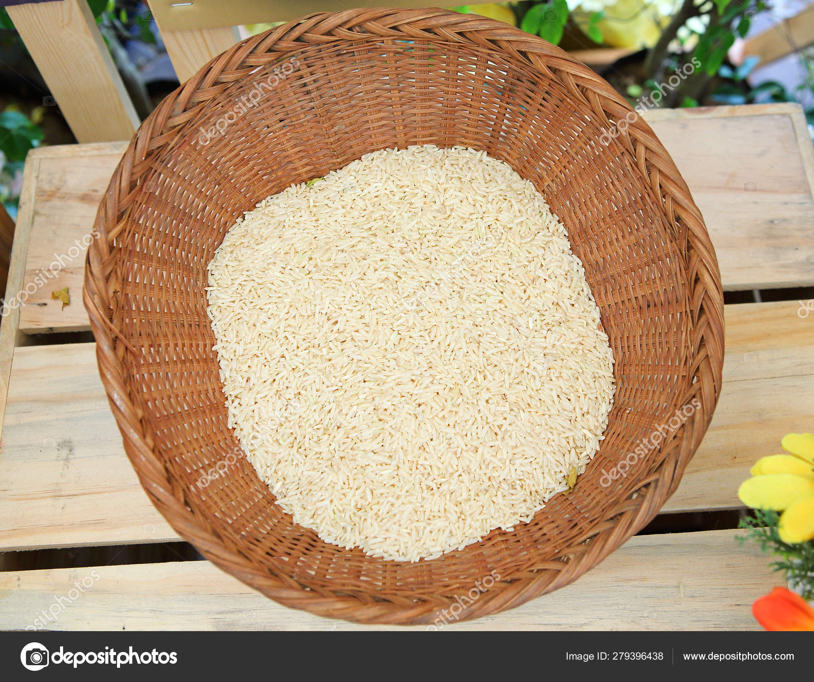 White Rice Bamboo Weave Basket — Stock Photo © civic_dm@hotmail.com ...