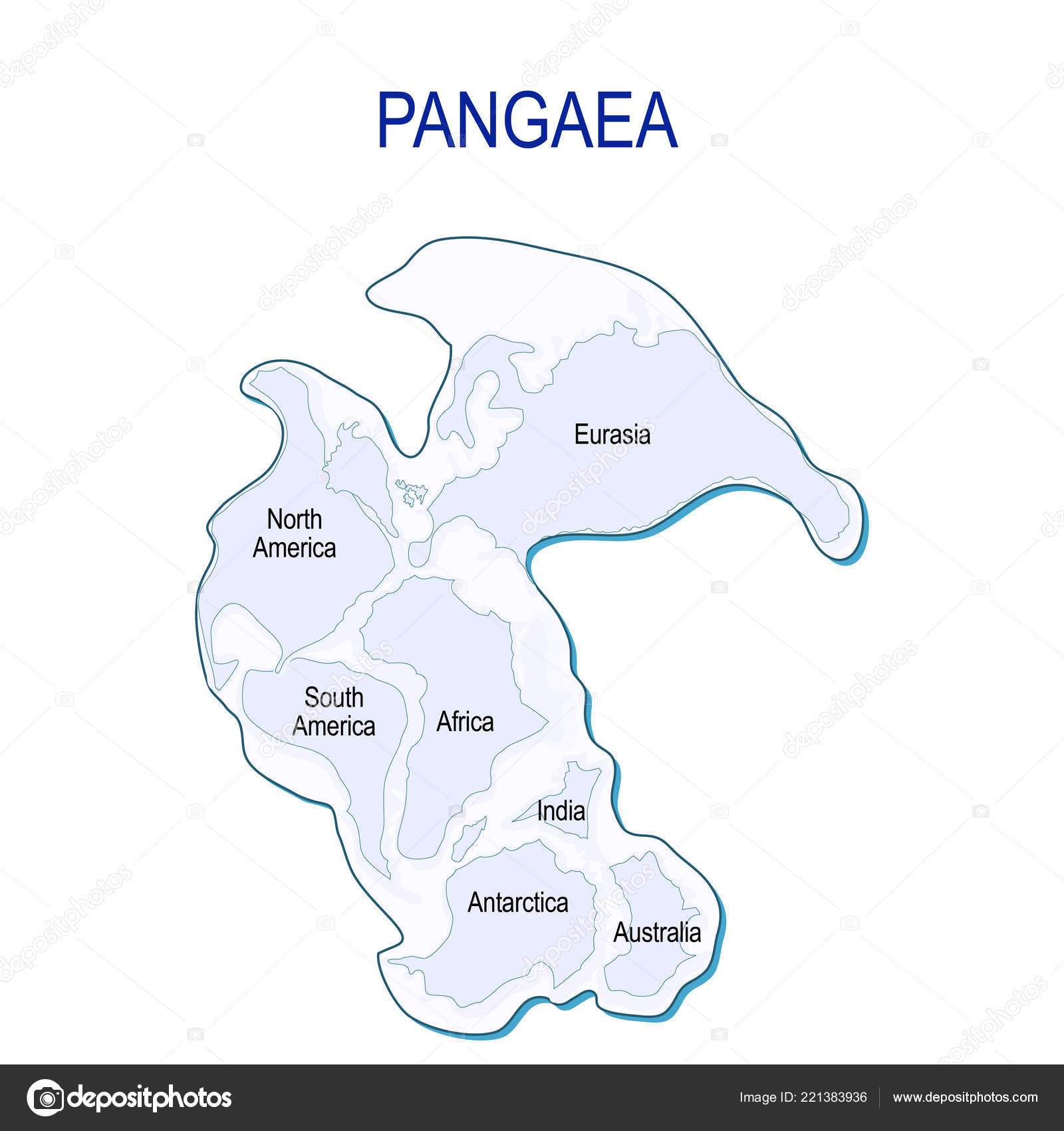 Pangea Map With Countries