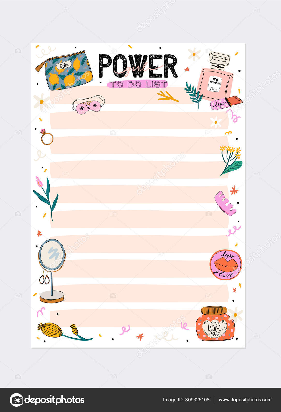Collection Weekly Daily Planner Note Paper List Stickers Templates ...