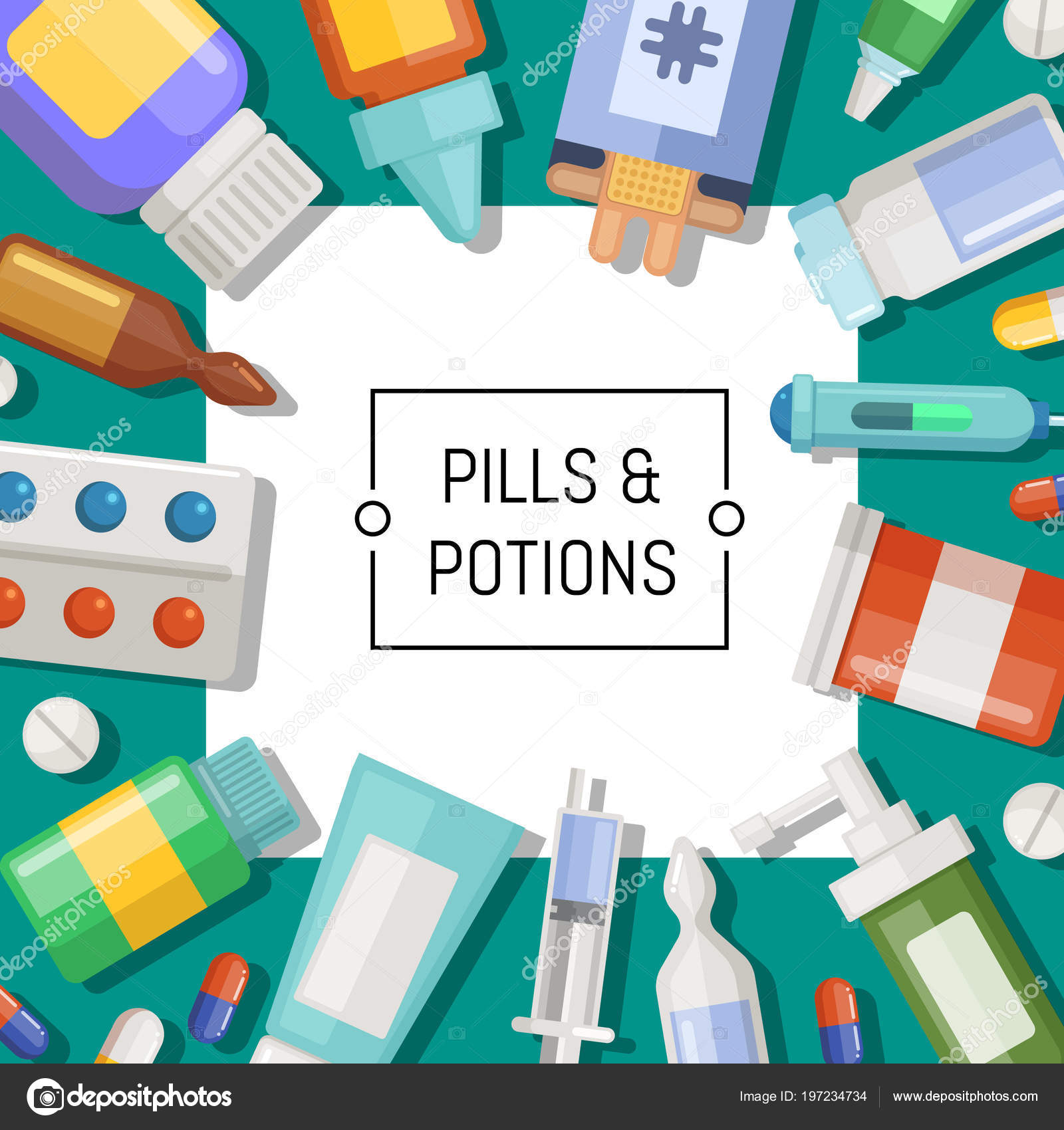 Vector pharmacy or medicines background — Stock Vector © ONYXprj #197234734