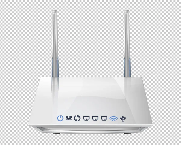 Realistic Wireless Router Isolated White Background Source Internet ...