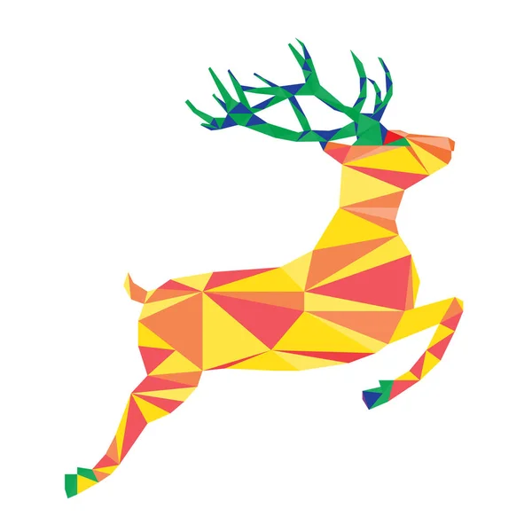 Christmas deer rainbow colors illustration — Stock Vector © cienpies ...