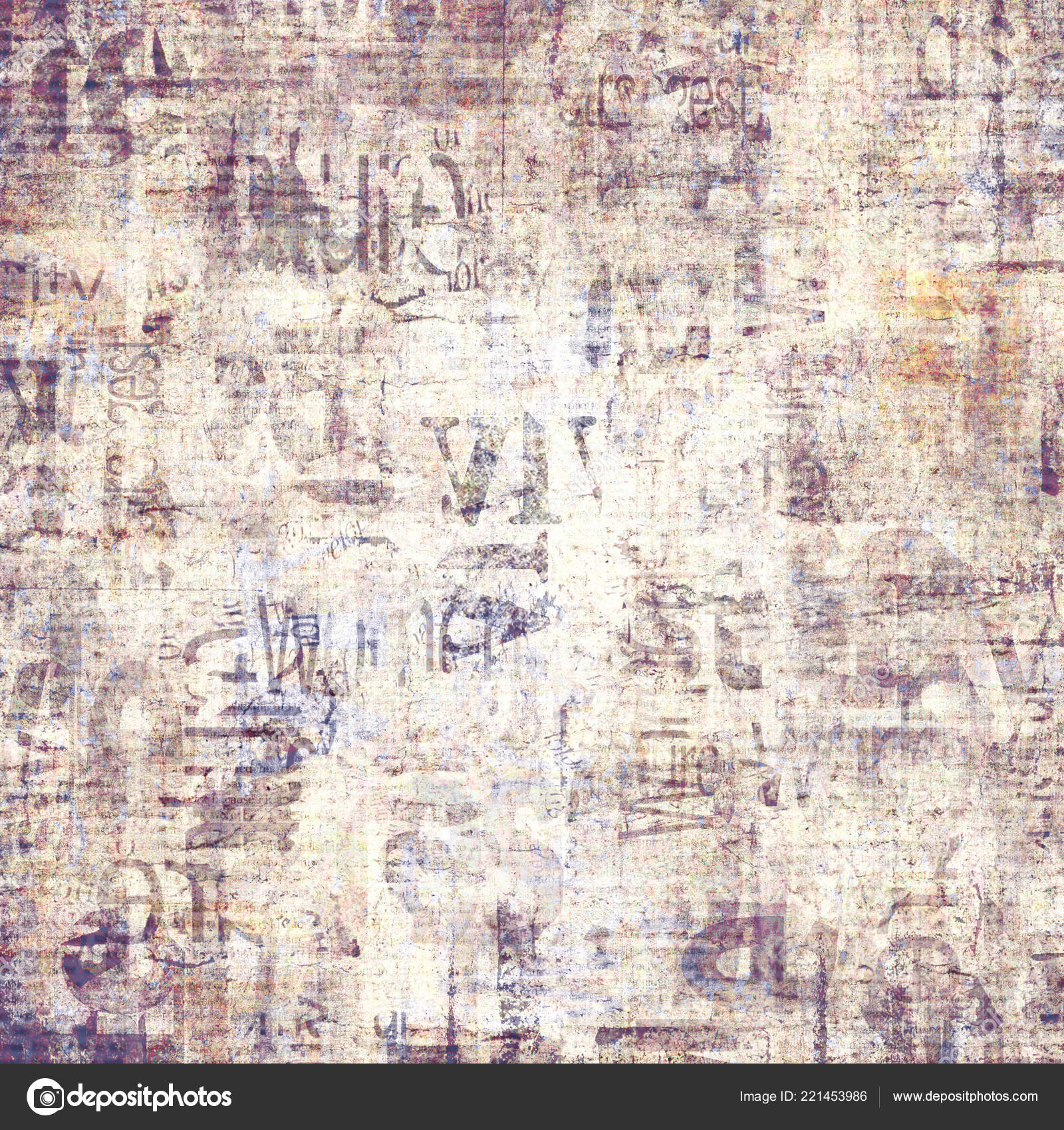 Old Grunge Newspaper Paper Textured Square Background Vintage Newspaper ...