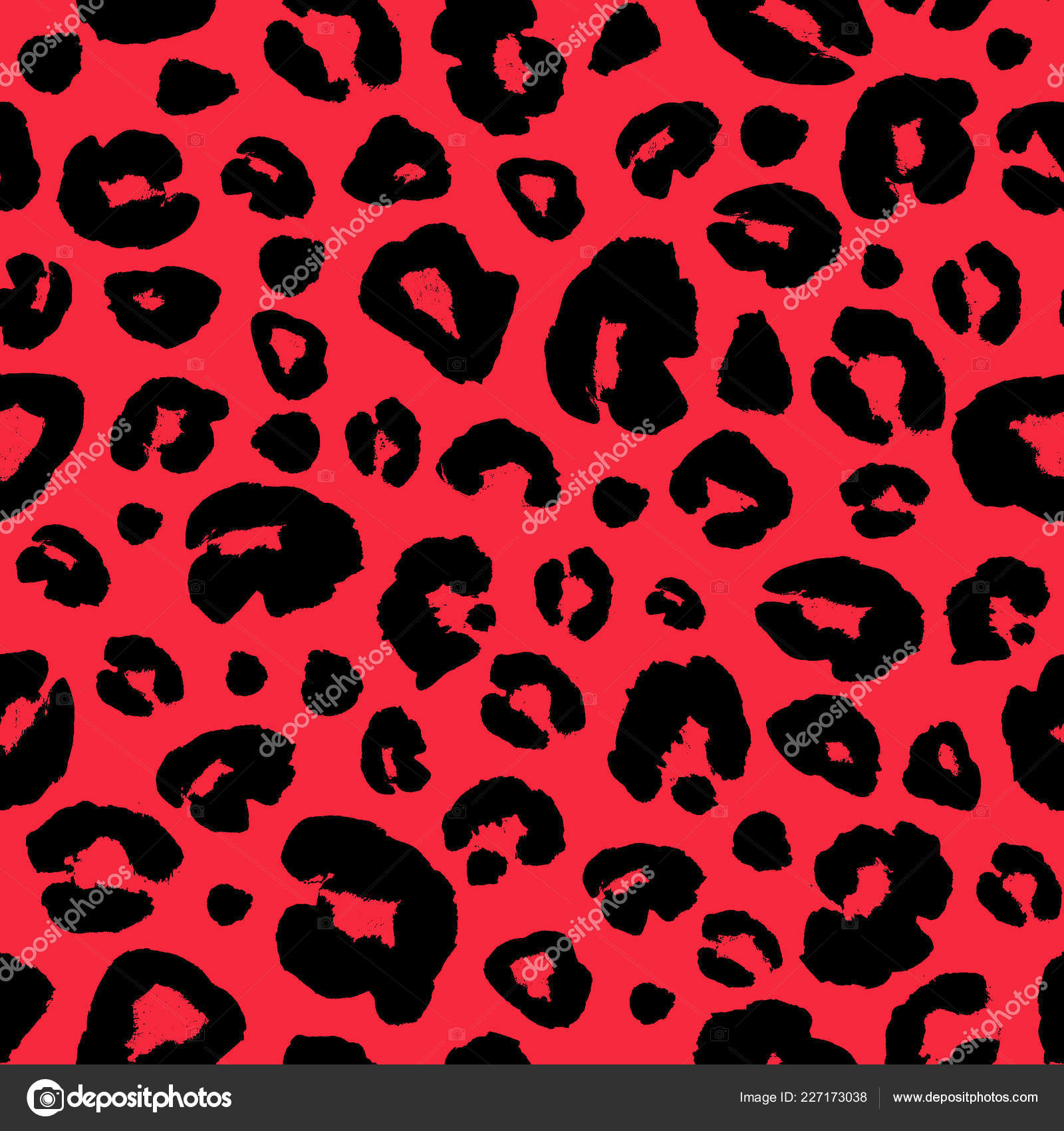 Red Leopard Print Wallpaper