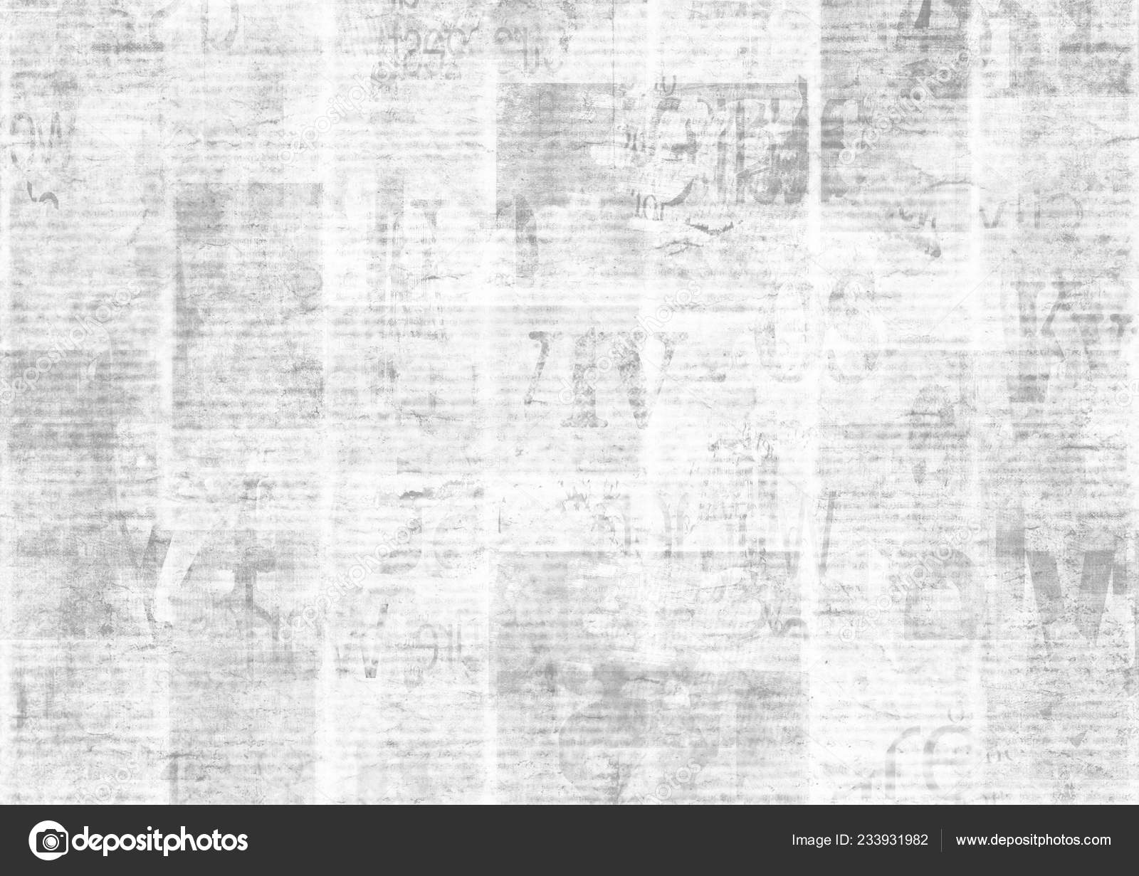 Newspaper Old Unreadable Text Vintage Grunge Blurred Paper News Texture ...